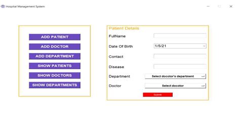 Github Daredevil 19 10hospitalmanagement A Python Driven Gui Interface That Allows Users