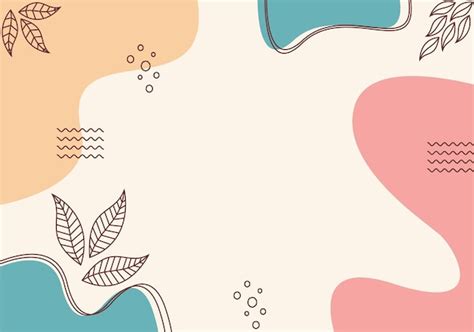 Premium Vector Aesthetic Floral Hand Drawn Background Template