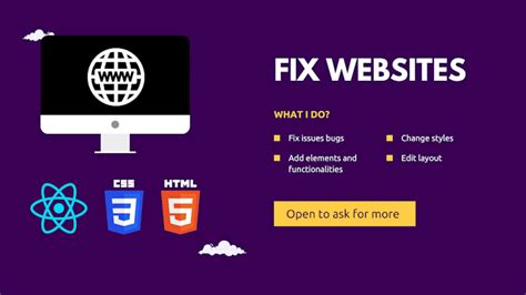 Edit Or Fix Your Reactjs Or Html Css Website Or Javascript By Imglow88