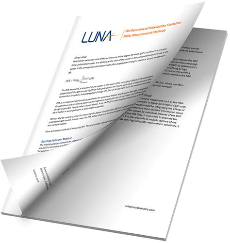Luna An Overview Of Polarization Extinction Ratio Measurement Methods