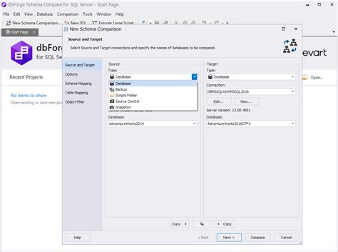 dbforge schema compare for sql server