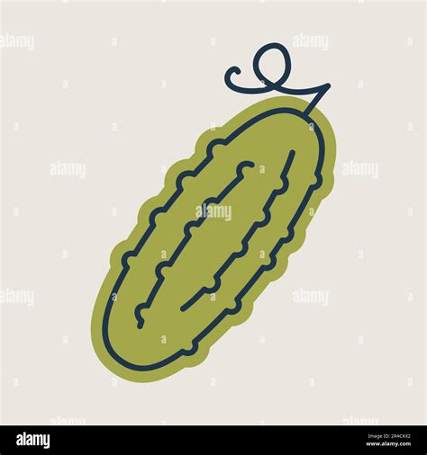 Cucumber Isolated Design Vector Icon Vegetable Sign Graph Symbol For Food And Drinks Web Site