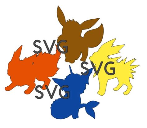 Eevee Line Svg 1 Etsy