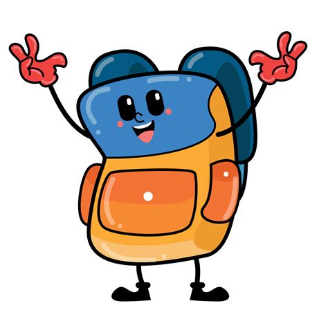 Joyful Schoolbag Adventures Animated Backpack Characters 27268039 Vector Art At Vecteezy