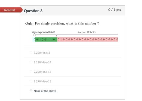 solved incorrect question 3 0 1 pts quiz for single