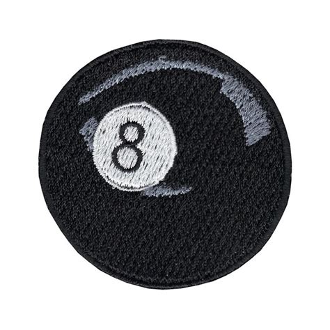 8 Ball Patch Pool Game Billiards Iron On Embroidered Billiards