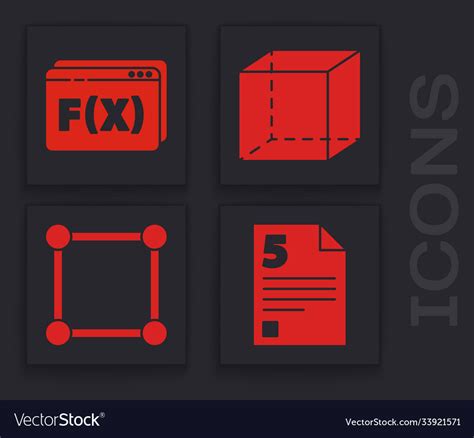 Set Test Or Exam Sheet Function Mathematical Vector Image