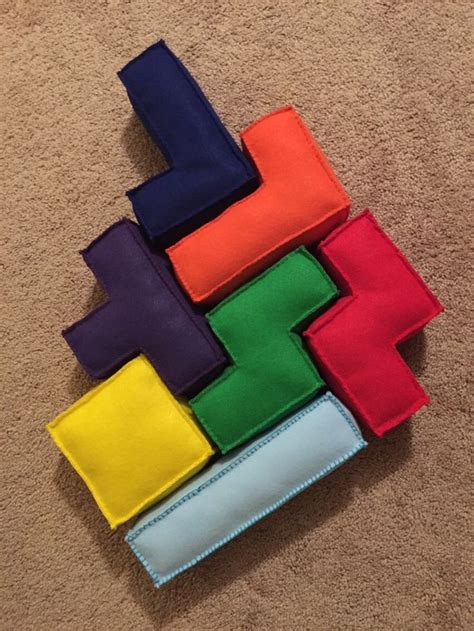 Plush Tetris Set Giant Plush Tetris Pillow Tetris Decorations