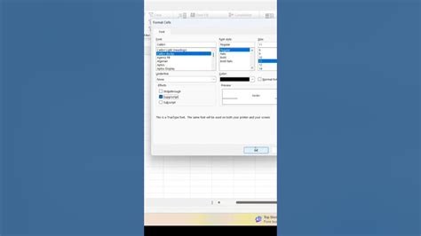 Superscript And Subscript Exceltips Exceltutorial Shorts