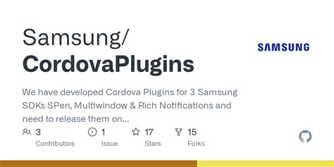 Github Samsungcordovaplugins We Have Developed Cordova Plugins For 3 Samsung Sdks Spen