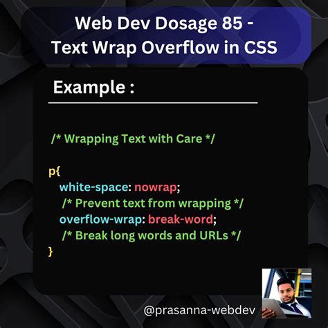 css dosage 85 wrapping text with care prasanna d posted on the topic