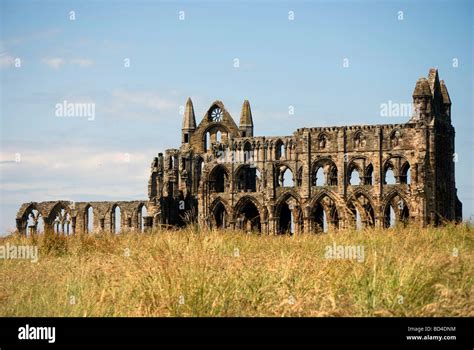 Whitby Abbey, North Yorkshire, England, the setting for Bram Stoker's ...