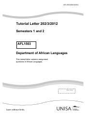 AFL1503 Answers To Assignment 2 202 2012 2 B Pdf AFL1503 202 3 2012 Tutorial Letter 202 3 2012