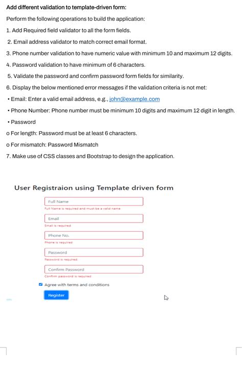 solved add different validation to template driven