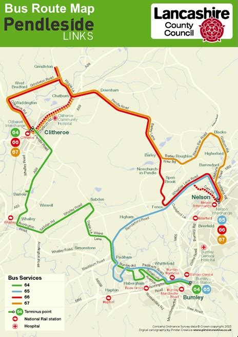 Pendle Network Map Preston Bus