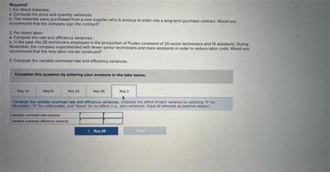 solved problem 10 14 static basic variance analysis