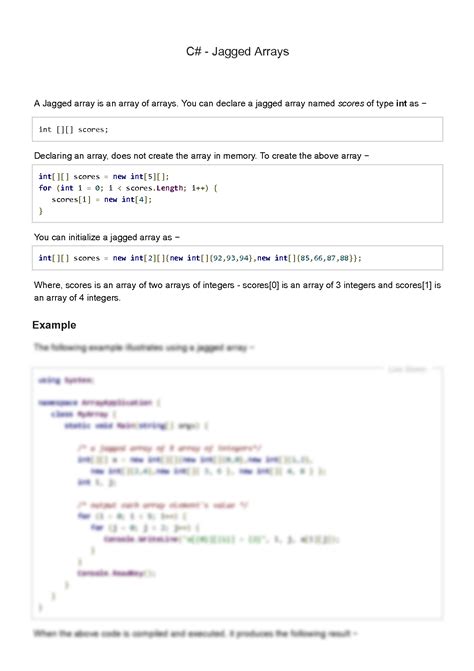 SOLUTION What Is Jagged Arrays In C Sharp Visual Programming Assignment Studypool
