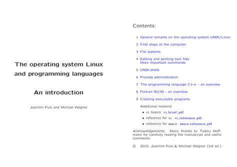Unixlinux Overview File Systems Shells And Programming