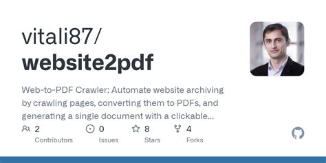 Github Vitali87website2pdf Web To Pdf Crawler Automate Website