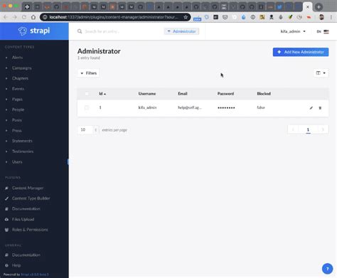 cannot add new administrators · issue 3457 · strapi strapi · github
