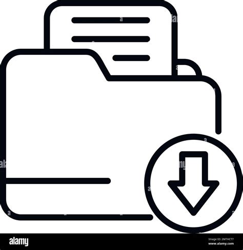 Backup Folder Icon Outline Vector Data Storage File Network Stock Vector Image Art Alamy