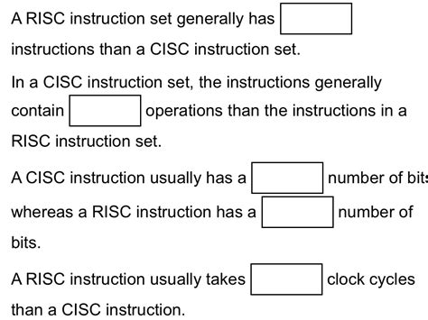 A Risc Instruction Set Generally Has Studyx