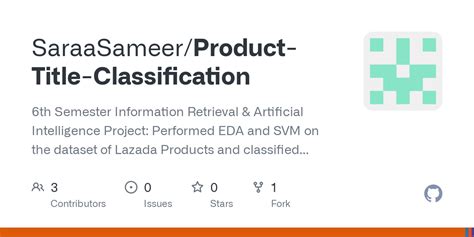 Github Saraasameerproduct Title Classification 6th Semester Information Retrieval