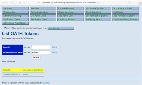 Section List Re Assign And Delete TOTP And HOTP Tokens