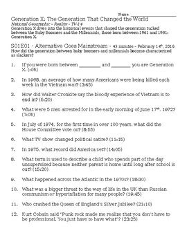 Generation X The Generation That Changed The World Episode 1 Alternative Goes