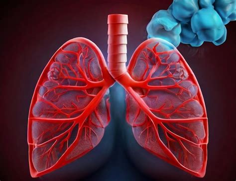 Premium Ai Image World Tuberculosis Day Red Background With Lungs