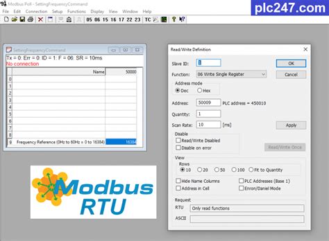 Danfoss Fc51 Modbus Rtu Via Modbus Poll Software