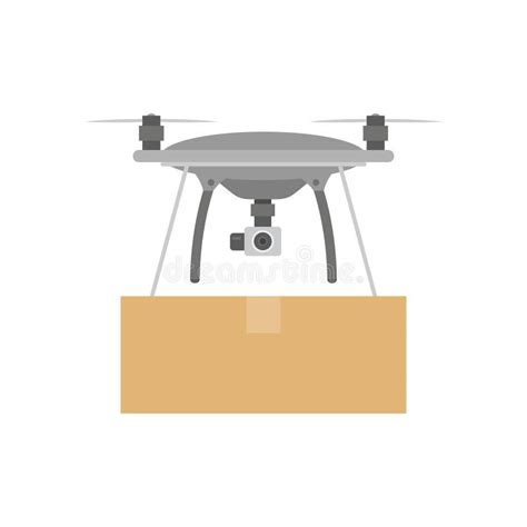 Package Delivery Drone Stock Vector Illustration Of Parcel