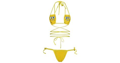 Gcds Spongebob Bikini Set In Yellow Lyst