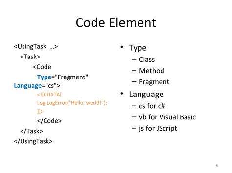 ms build inline task ppt programming languages computing