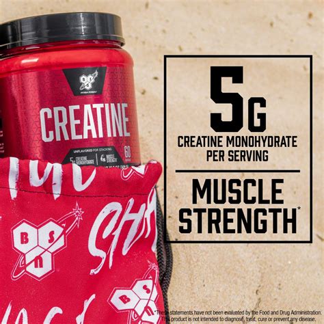Bsn Micronized Creatine Monohydrate Powder Unflavored 2 Months Supply