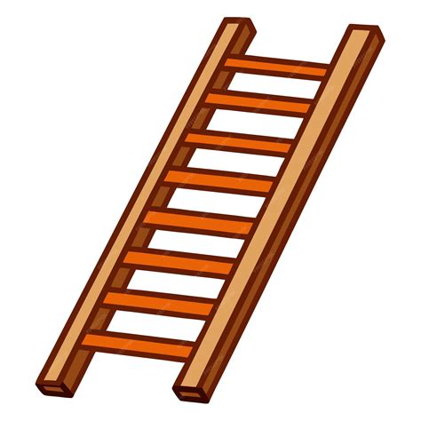Wooden Ladder Clipart Vector Art And Illustration Premium Ai