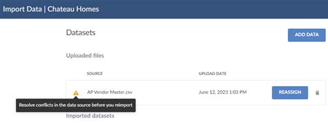 resolve data import conflicts