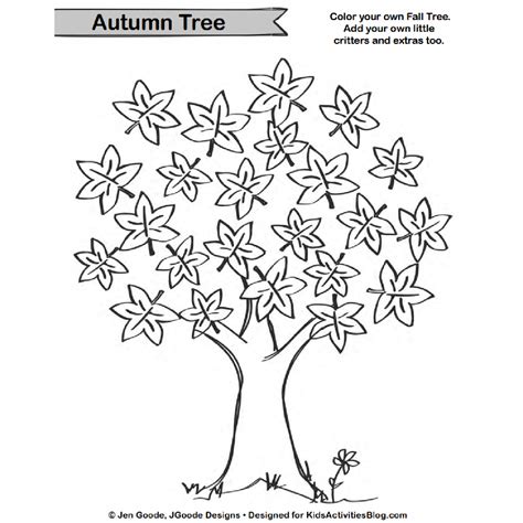 Fall Tree Coloring Sheets