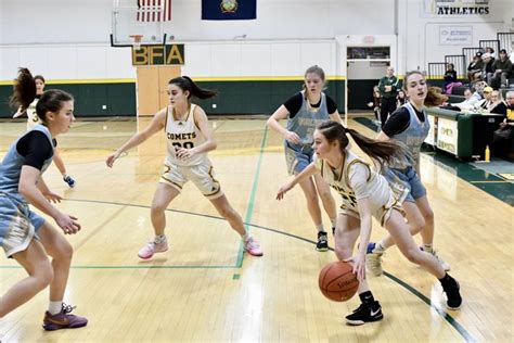 Comets Girls Basketball Rallies To Win Over South Burlington Ruby Dasaro Led Bfa St Albans