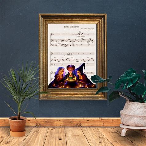Hocus Pocus Music Poster I Put A Spell On You Vintage Art Print Etsy