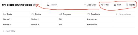 FR Move Filter Sort And Properties Into Grid Settings Issue AppFlowy IO AppFlowy