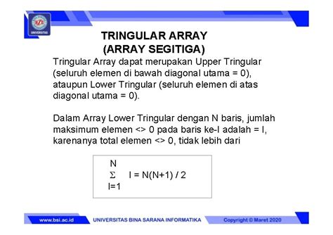 Pertemuan 4 Array Dimensi Banyak Array Dimensi Tiga
