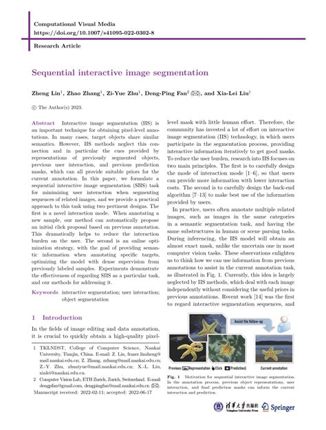 Pdf Sequential Interactive Image Segmentation