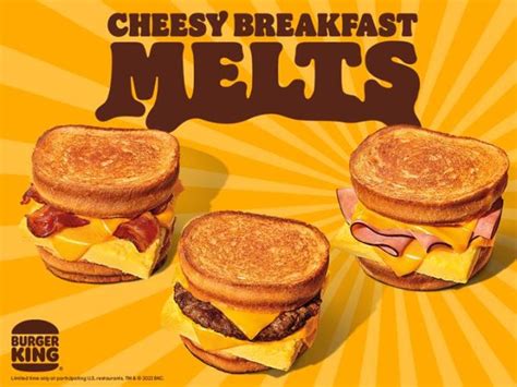 Burger King Launches New Cheesy Breakfast Melts