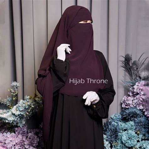 Hijab Throne Two Layer Niqab Super Breathable Veil Wide And Medium