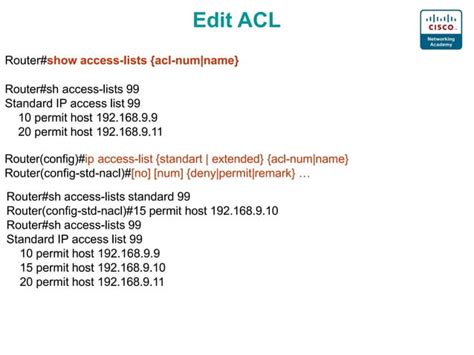 Acl Cisco PPT