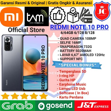 Jual XIAOMI REDMI NOTE 10 PRO RAM 8 128GB 6 128GB 6 64GB GARANSI RESMI TAM BONUS Shopee