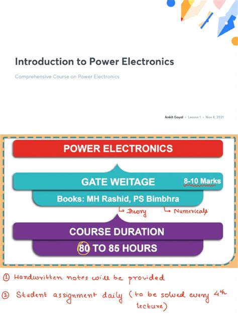 Introduction To Power Electronics Class 1 Pdf