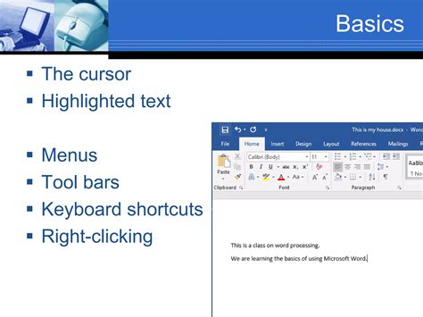 word processing basics pptx desktop publishing computer software