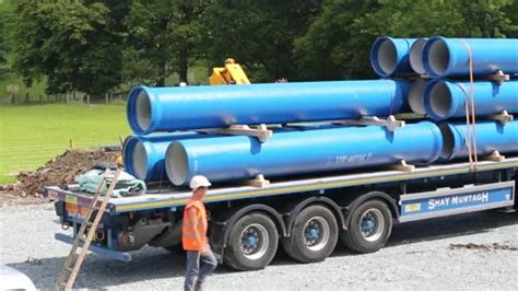 Unloading Hydro Pipes For The New Rydal Stock Video Pond5